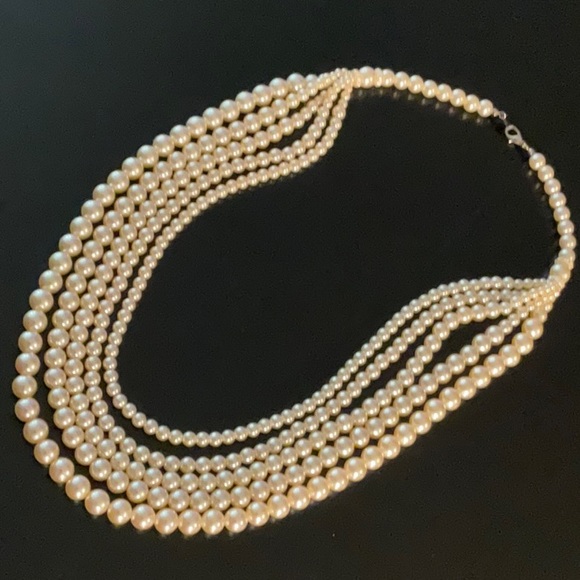 Jewelry | Vintage 5 Strand Multilayer Pearl Necklace | Poshmark